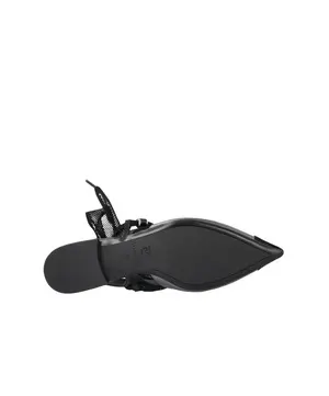 Pinko Bow Pointed Toe Slingback Pumps - Black