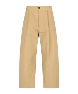 Studio Nicholson Sorte High-waisted Wide-leg Trousers - No