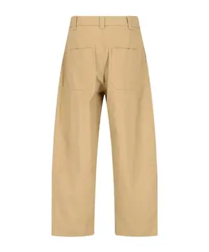 Studio Nicholson Sorte High-waisted Wide-leg Trousers - Nude