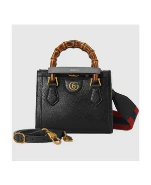 Gucci Mini Diana Top Handle Bag - Black