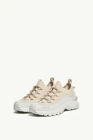 Moncler Trailgrip Lite3 Nubuck Suede Lace-up Sneakers - White/ivory