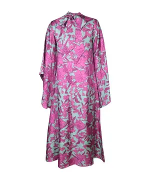 La DoubleJ Flared V-neck Printed Dress