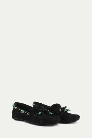 Farm Rio Tassel Loafers With Embellishments