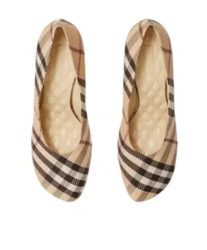 Burberry Vintage Check Square-toe Baby Pumps