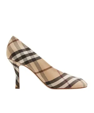 Burberry Vintage Check Square-toe Baby Pumps