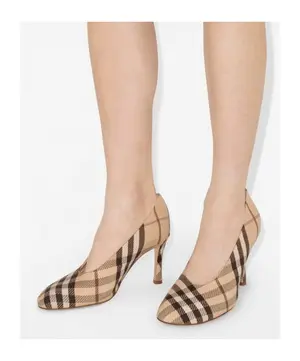 Burberry Vintage Check Square-toe Baby Pumps