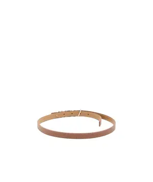 Loewe Logo Lettering Buckle Belt - Brown