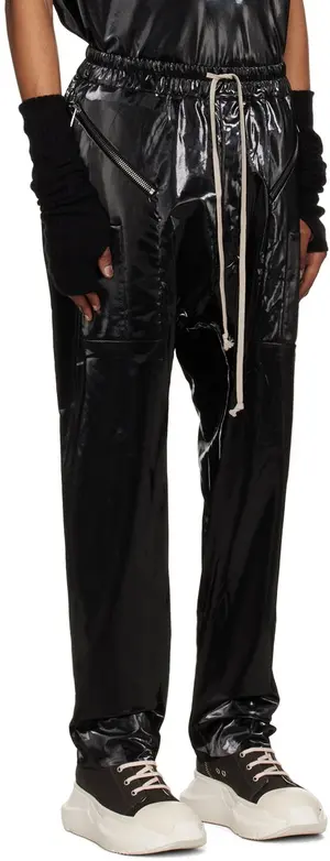Rick Owens Glossy Finish Drop-crotch Trousers