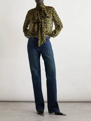 Saint Laurent Nico Low-rise Jeans