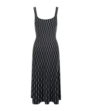 Staud Ellison Square Neck Knit Dress