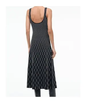 Staud Ellison Square Neck Knit Dress