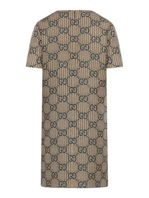 Gucci Gg Striped Crewneck Dress