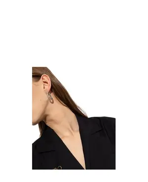 Loewe Engraved-logo Detail Hoop Earrings