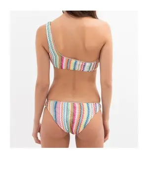 Missoni One-shoulder Zigzag Bikini Set - Multi-color