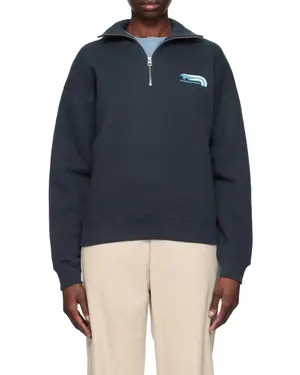 Maison Kitsuné Half-zip Logo Sweatshirt