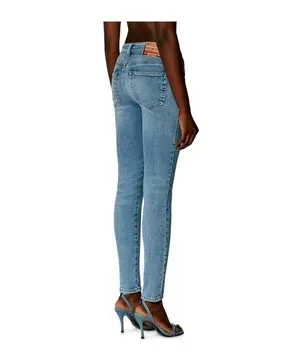 DIESEL® Slandy Mini Logo Tag Jeans - Blue