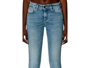 DIESEL® Slandy Mini Logo Tag Jeans - Blue