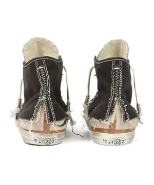 MAISON MARGIELA Distressed Lace-up High-top Sneakers