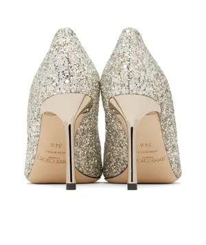 JIMMY CHOO Romy 85 Glitter Stiletto Pumps