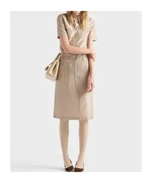 Prada Drawstring Midi Skirt