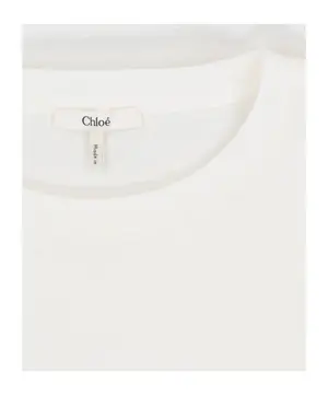 Chloé Logo Printed Oversized T-shirt - White