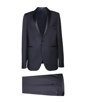 Tagliatore Three Piece Tailored Suit - Black