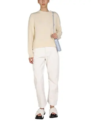 JIL SANDER Button Detailed Crewneck Knit Jumper - No