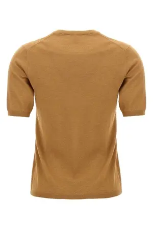Max Mara Warren Crewneck Knitted Top - Camel