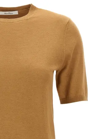 Max Mara Warren Crewneck Knitted Top - Camel