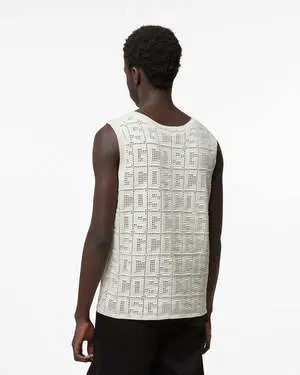 Gcds Monogram Macramé Crewneck Tank Top
