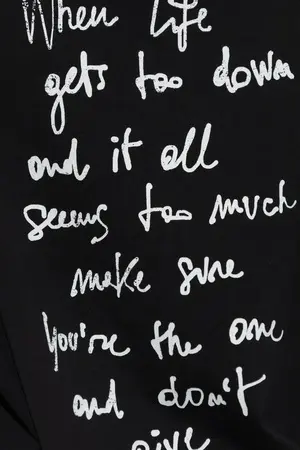 Dsquared2 Slogan Printed Long Sleeve Mini Dress - Black