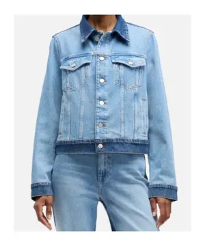7 For All Mankind Buttoned Denim Jacket - Blue