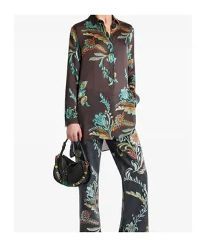 Etro Long Sleeve Floral Print Shirt