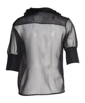 Philosophy Di Lorenzo Serafini Pleated-collar Sheer Blouse