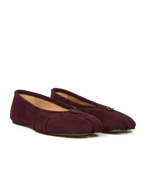 MAISON MARGIELA Bow Embellished Tabi Ballet Flats - Brown