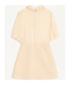 Valentino Garavani Ruffled Crepe Couture Mini Dress With Silk Jacquard Top