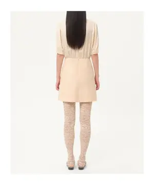 Valentino Garavani Ruffled Crepe Couture Mini Dress With Silk Jacquard Top