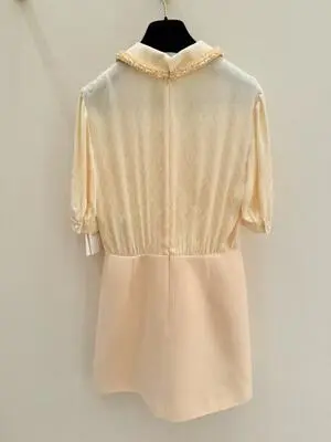 Valentino Garavani Ruffled Crepe Couture Mini Dress With Silk Jacquard Top