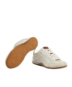 Gucci Shift Low-top Sneakers In Washed Leather