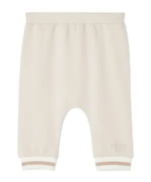 Fendi Beige Fleece Baby Pants