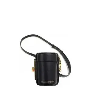 Alexander McQueen Logo Mini Lipstick Bag - Black