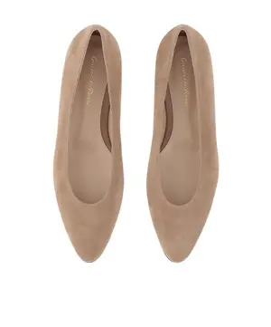GIANVITO ROSSI Almond Toe Flats - Brown