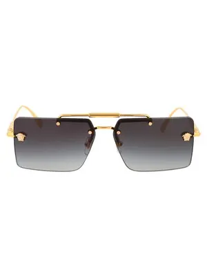 Versace Versace Rectangular Frame Sunglasses Black