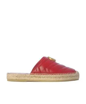 Gucci Double G Quilted Espadrilles - Red