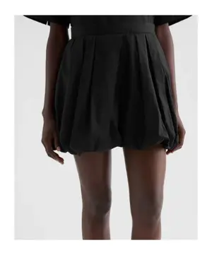 JIL SANDER Poplin Balloon Shorts - Black