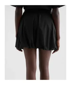 JIL SANDER Poplin Balloon Shorts - Black