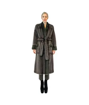 LISKA Long-sleeved Fur Coat