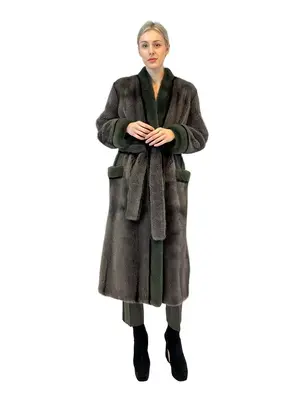 LISKA Long-sleeved Fur Coat