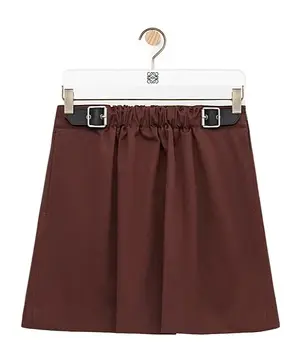 Loewe Belted Mini Skirt - Brown