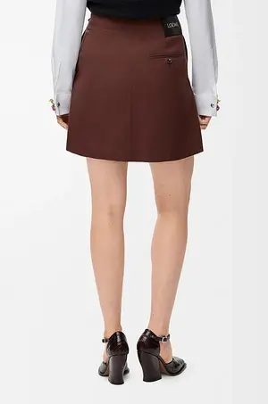 Loewe Belted Mini Skirt - Brown